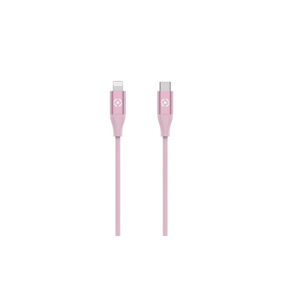 Celly Konverter kabl USB-C na Lightning (m/m) 1,5 m - Roze