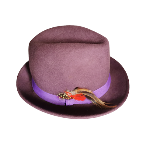 Lila Vintage šešir sa percima