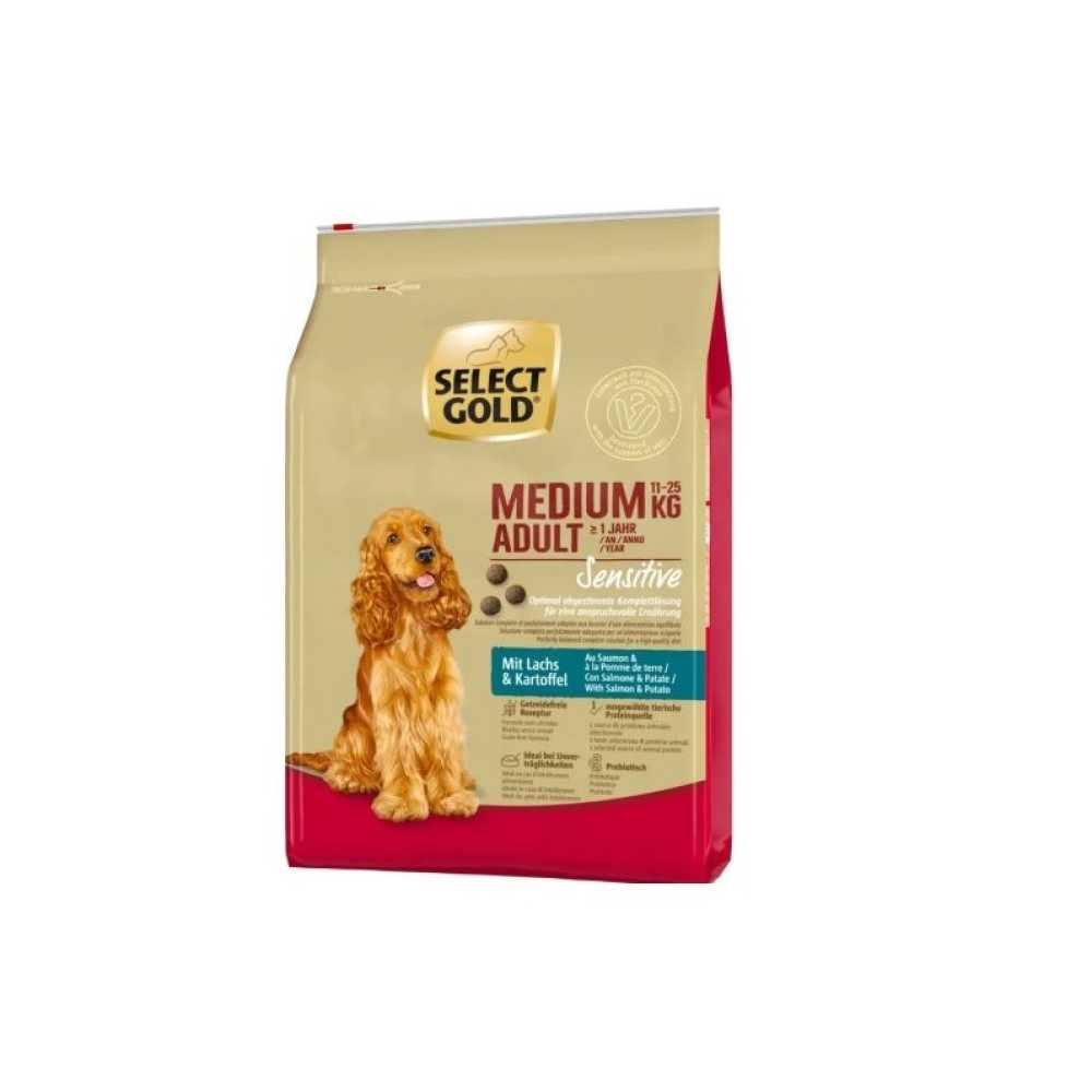 SELECT GOLD Dog Sensitive Medium Adult Salmon 4kg