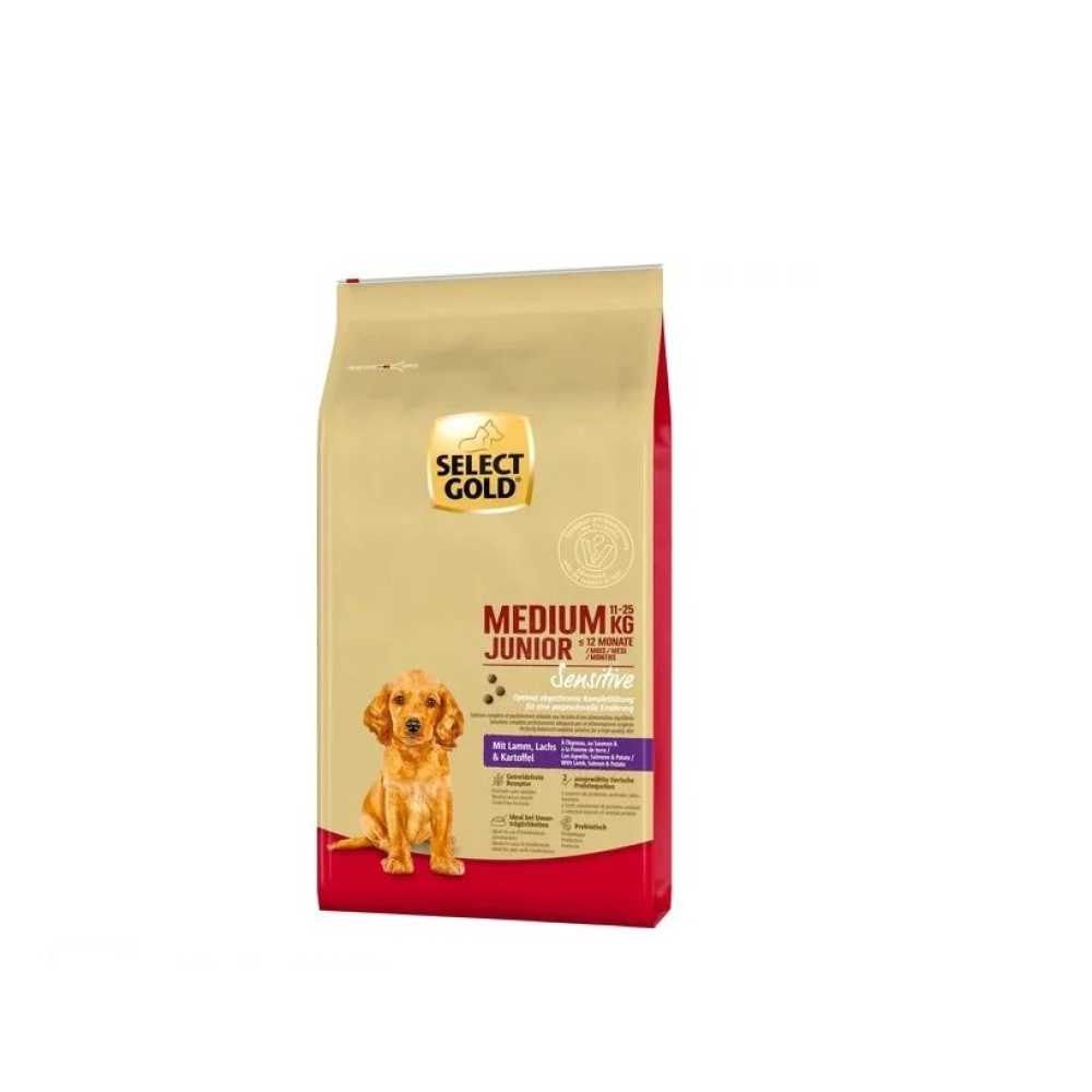 SELECT GOLD Dog Sensitive Medium Junior Lamb&Salmon 12kg