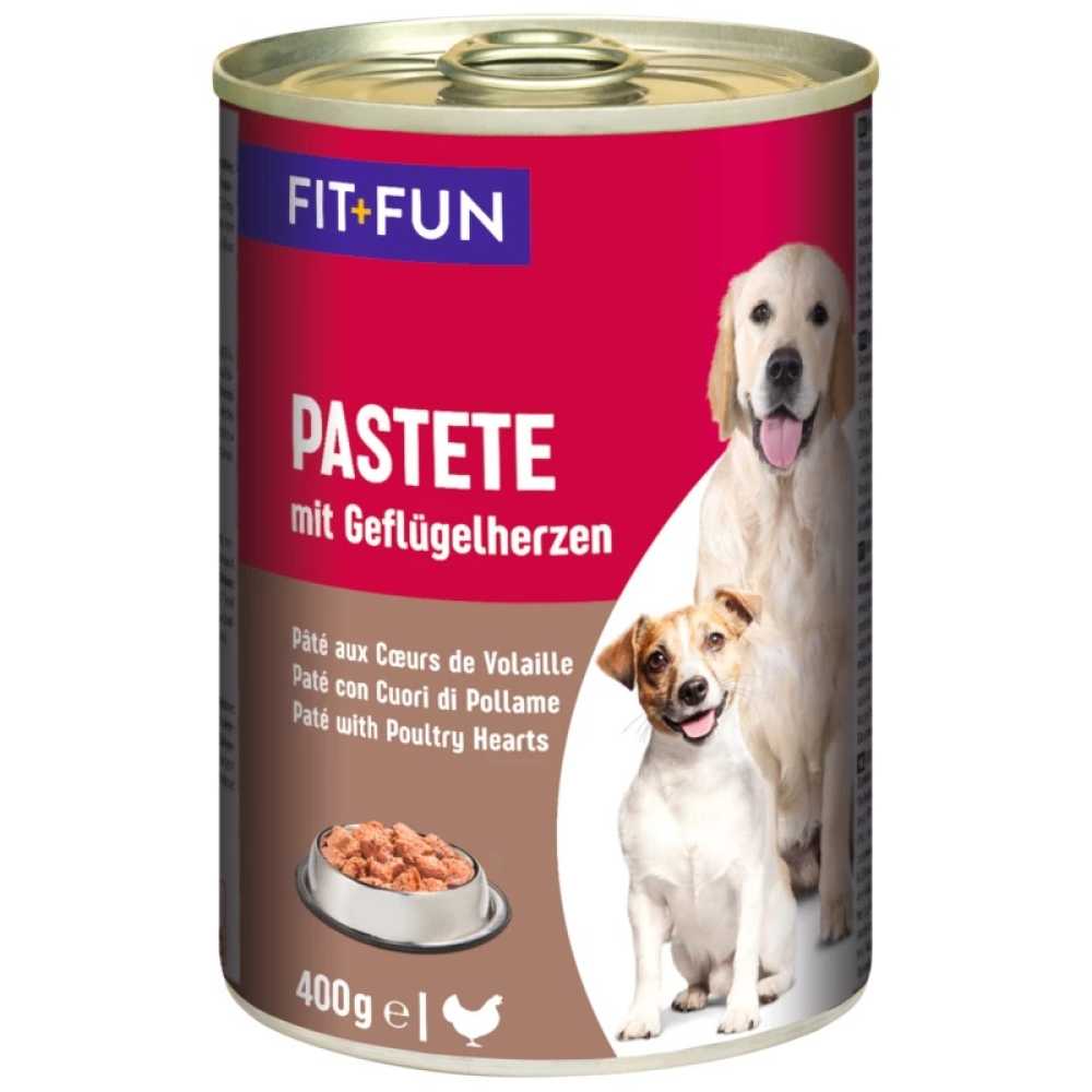 FitFun Dog Pate Adult konzerva - Srce živine 6x400g