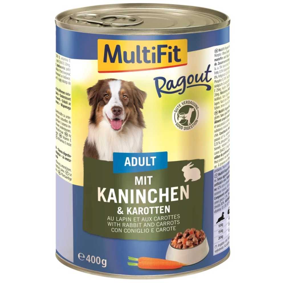 MultiFit Dog Ragout Adult konzerva - Zečetina i šargarepa 6x400g