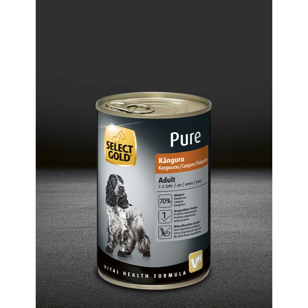 SELECT GOLD Dog Pure konzerva Adult - Kengur 6x400g