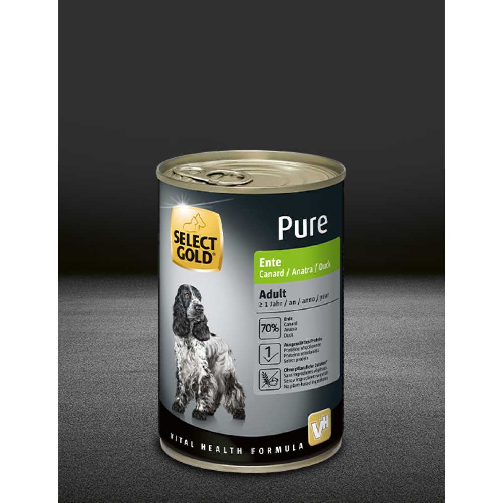 SELECT GOLD Dog Pure konzerva Adult - Patka 6x400g