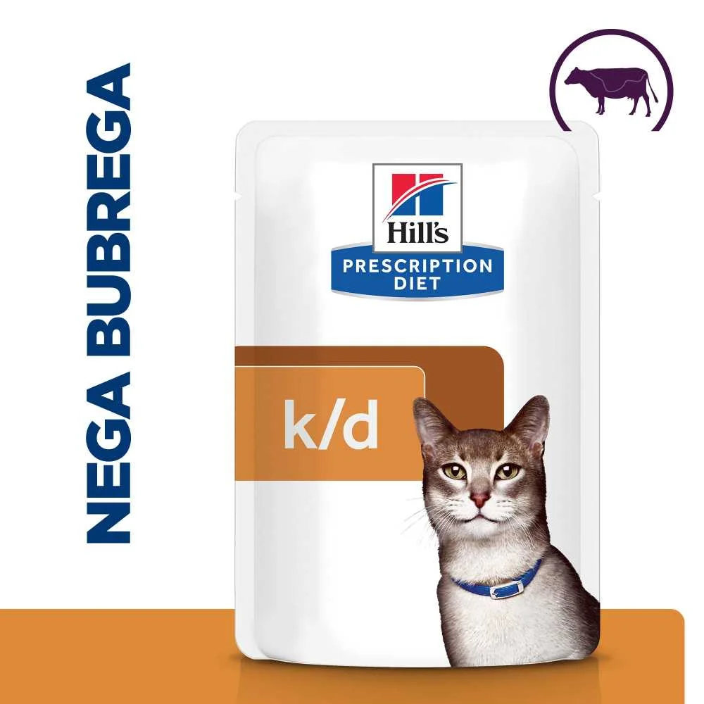 Hill's Prescription Diet cat veterinarska dijeta K/D Govedina 12x85g