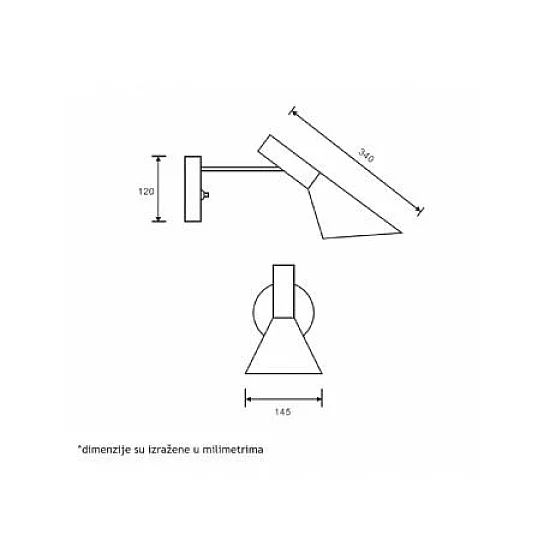 BBLINK LUNA 297 ZIDNA LAMPA CENA
