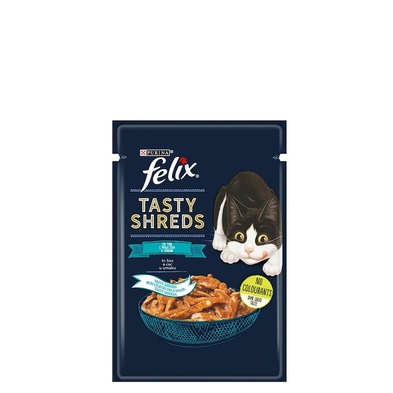 FELIX KOMADIĆI TASTY SHREDS ZA MAČKE 80G TUNA