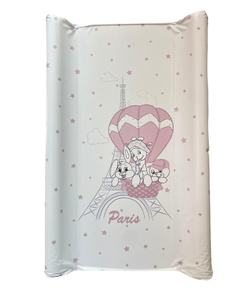 Tri drugara u Parizu tvrda podloga za presvlačenje bebe 78x50 cm - Puder roze