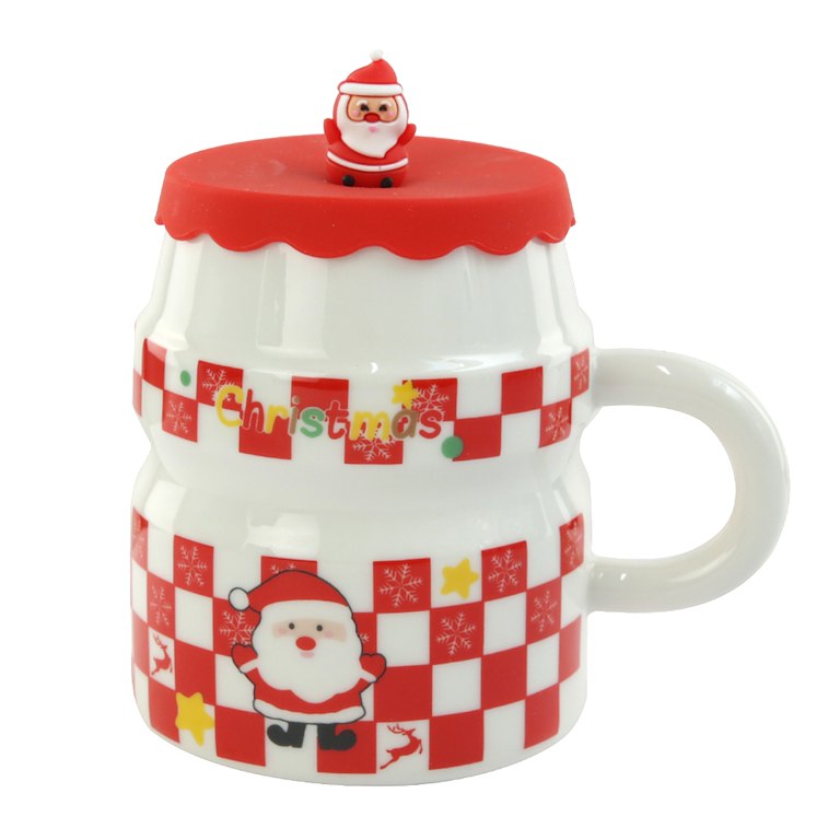 NOVOGODIŠNJA ŠOLJA SA POKLOPCEM 400ML