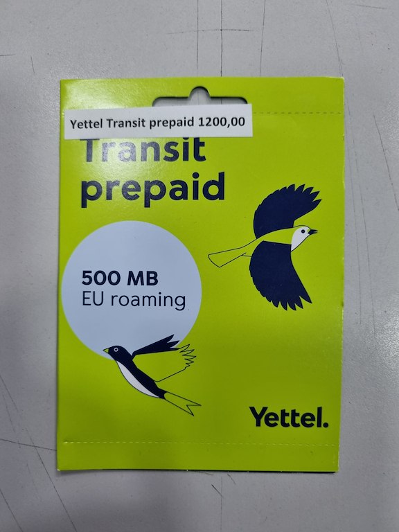 Yettel Prepaid Transit Sim kartica