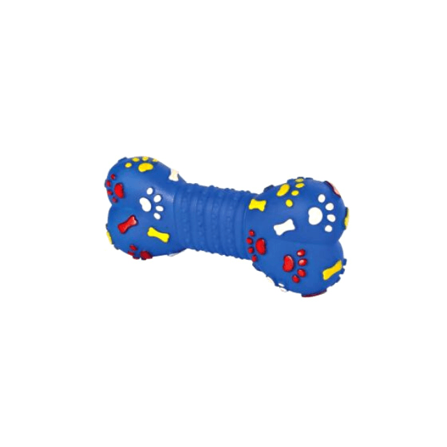 Igračka za psa - gumena kost 15cm - plava