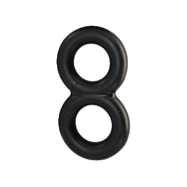 Igračka za psa - gumeni dupli krug 27,5x15x3.8cm - crni