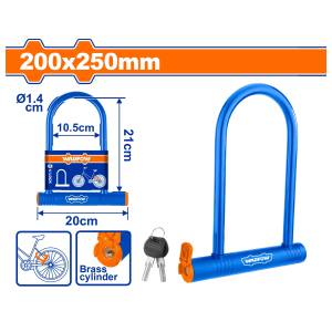 WBK6125 BRAVA ZA BICIKLI U-LOCK 105X210 mm WADWOF