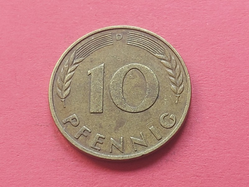 Nemačka - 10 pfennig 1950 god D