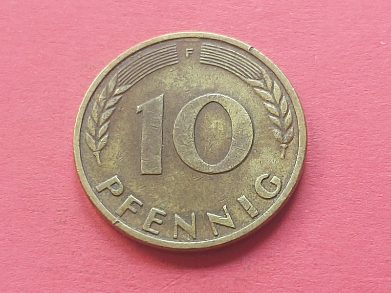 Nemačka - 10 pfennig 1950 god F