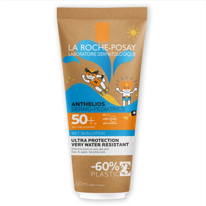 LA ROCHE POSAY ANTHELIOS DERMO-PEDIATRICS LOSION ZA ZAŠTITU OD SUNCA ZA DECU SPF+50, WET SKIN, ECO PAKOVANJE 200ML