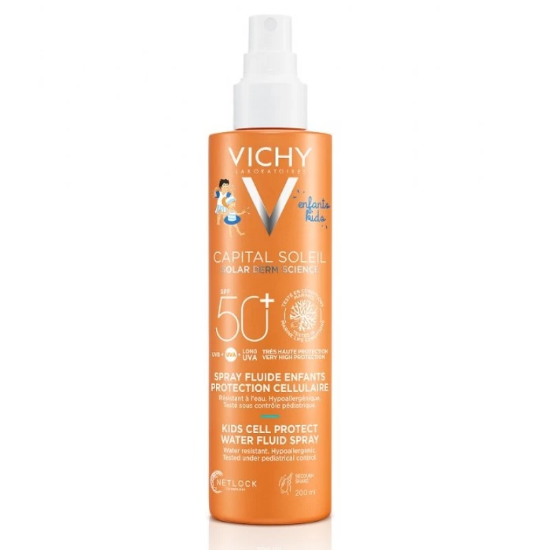 VICHY CAPITAL SOLEIL VODENI FLUID U SPREJU ZA ZAŠTITU ĆELIJA KOŽE ZA DECU SPF 50+ – VRLO VISOKA ZAŠTITA, 200ML