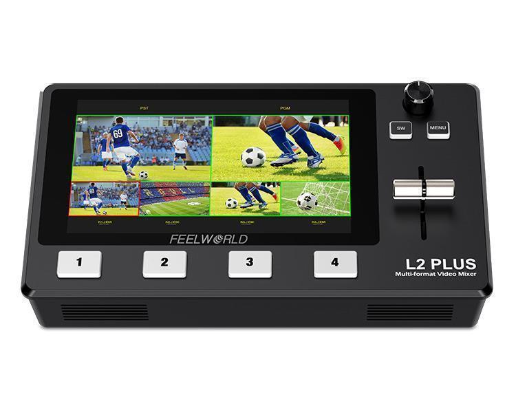 FEELWORLD L2 PLUS Multi-camera Video Mixer Switcher with 5.5" LCD Touch Screen PTZ Control Chroma Key USB3.0