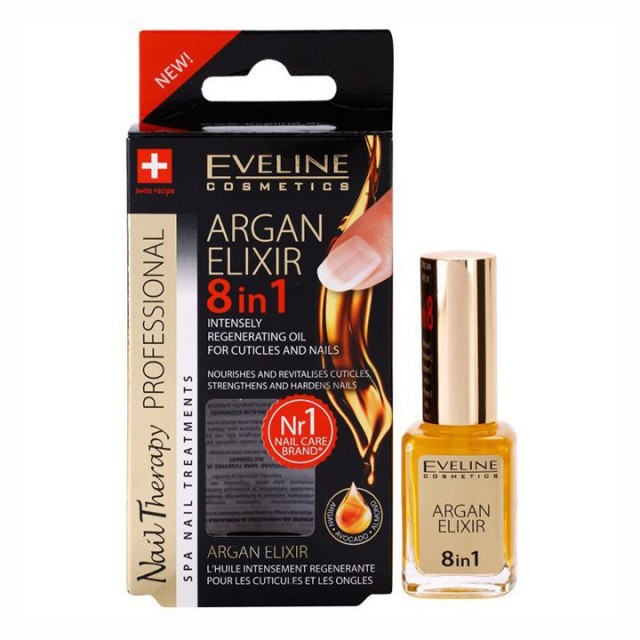 EVELINE ARGAN ELIXIR 8u1 lak za nokte, 12ml