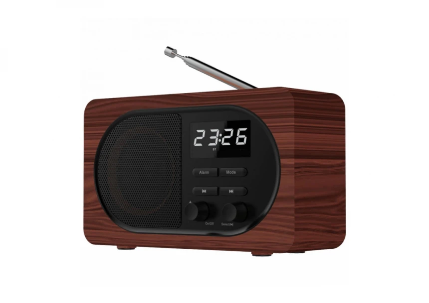 MeanIT Bežični zvučnik, Radio Alarm Sat, Bluetooth, 5W - B4