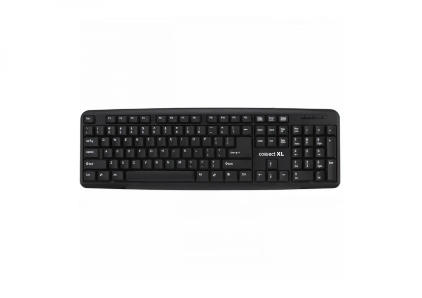 Connect XL Tastatura sa Qwerty rasporedom, USB, crna boja - CXL-K100