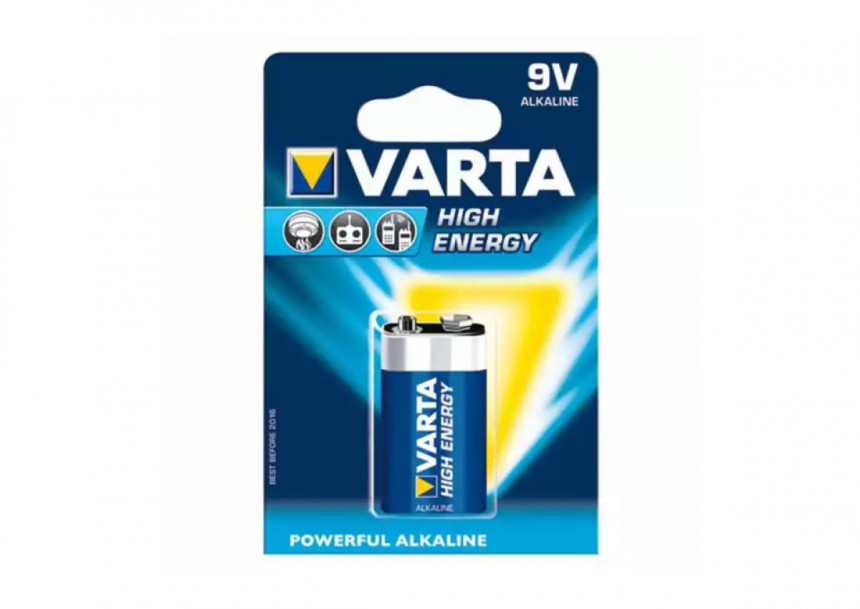 Baterija Varta 6LR61 High Energy 9V, nepunjiva