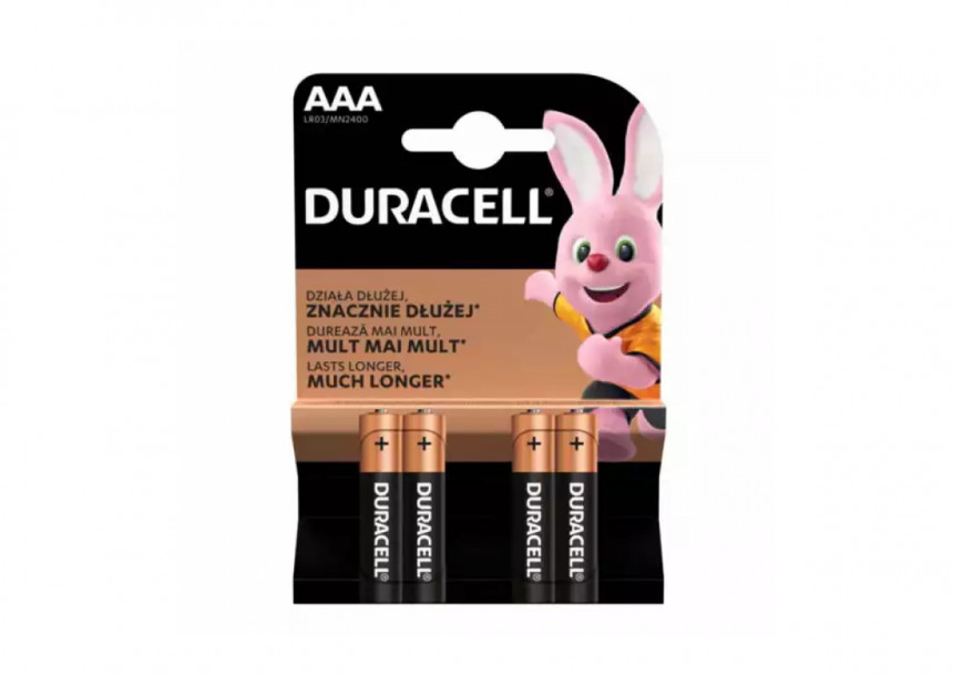 Baterija Duracell Basic LR3 AAA (pak 4 kom), nepunjiva