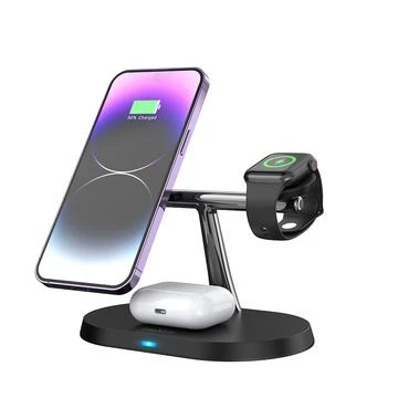 MAXLIFE MXWC-03 3-IN-1 WIRELESS CHARGER - 15W - BLACK