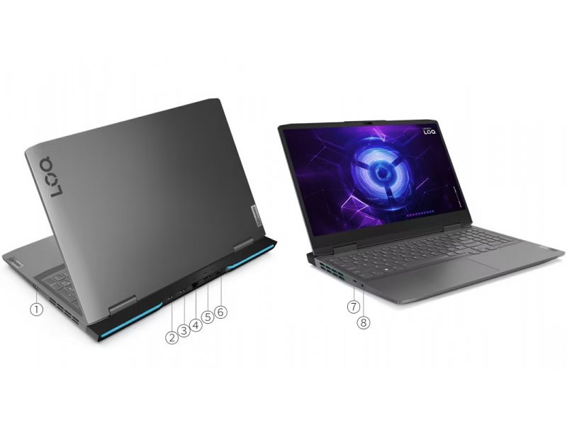 LENOVO LOQ 15IRH8 (STORM GREY) FHD IPS, I5-12450H, 16GB, 512GB SSD, RTX 3050 6GB (82XV00X9YA // WIN 10 PRO)