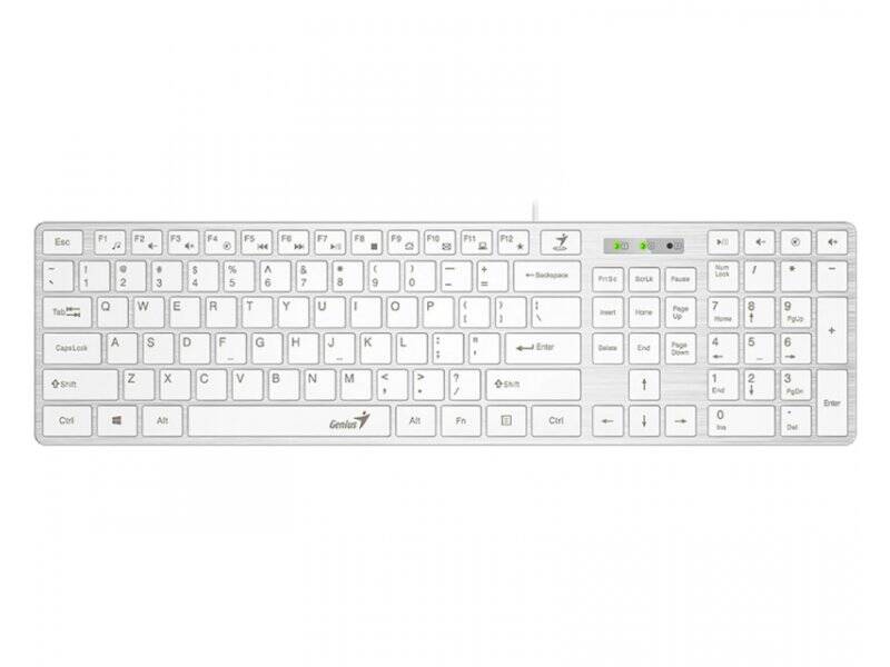 GENIUS SLIMSTAR 126 USB US BELA TASTATURA