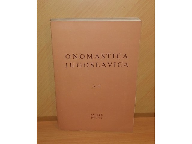 ONOMASTICA JUGOSLAVICA 3-4