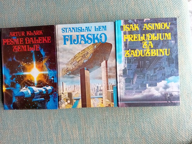 Artur Klark Stanislav Lem Isak Asimov 3 knjige