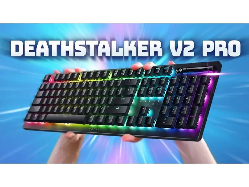 RAZER DEATHSTALKER V2 PRO (RED SWITCH) – WIRELESS LOW PROFILE KEYBOARD – US LAYOUT