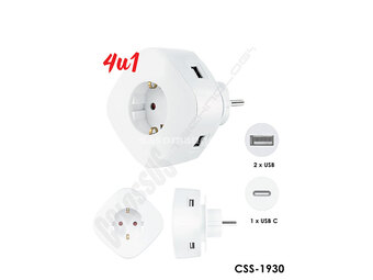 USB utikač 4u1 Colossus CSS-1930