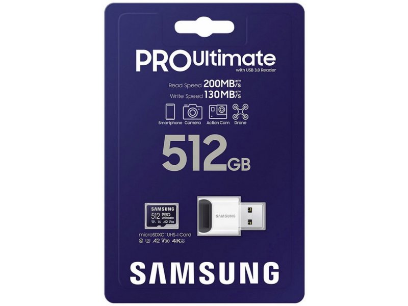 SAMSUNG 512GB MB-MY512SB/WW PRO ULTIMATE MICROSDXC MEMORIJSKA KARTICA SA ČITAČEM