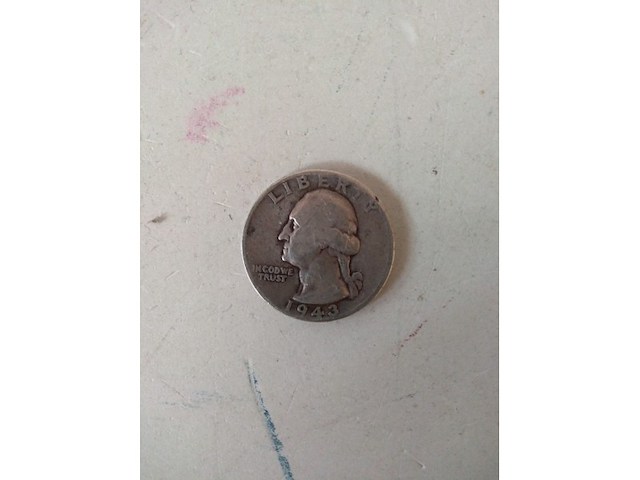 Quarter dollar USA 1943.