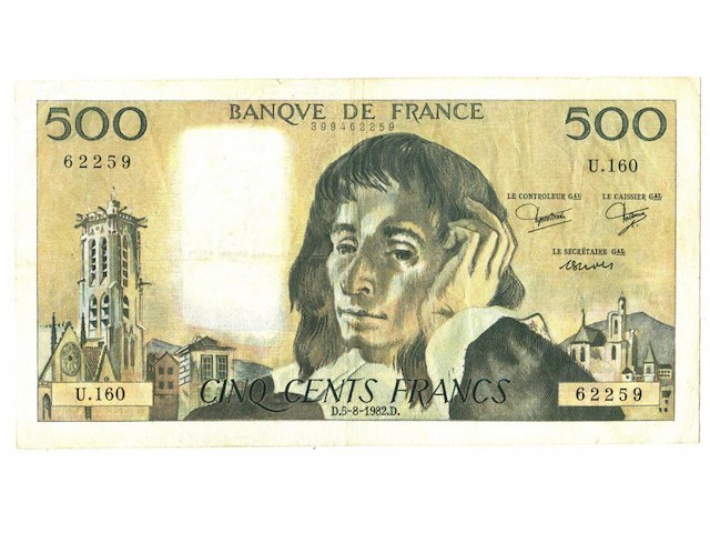 Francuska 500 francs 5.8.1982