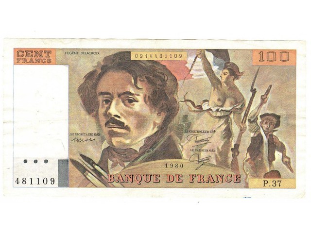 Francuska 100 francs 1980