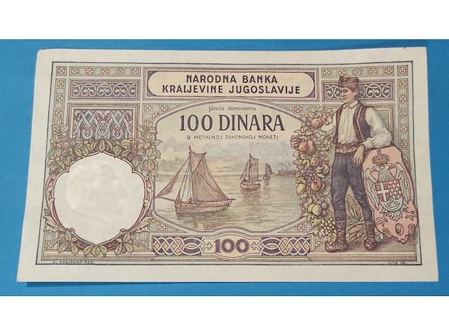 100 dinara - 1929. - Kraljevina Jugoslavija - Kralj