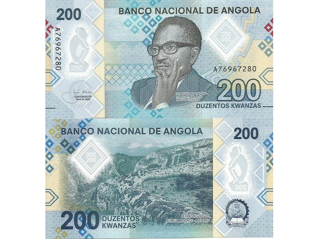 Angola 200 kwanzas 2020. UNC Polymer