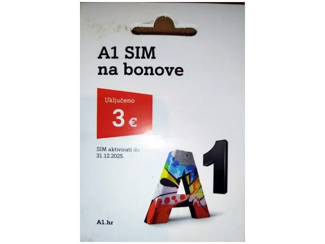 10GB Roaminga a1 SIM karticom za EU i 3e kredita