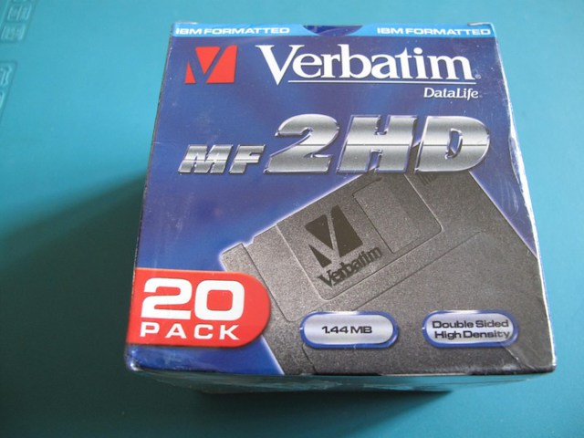 VERBATIM diskete 3.5-neraspakovana kutija sa 20 disketa