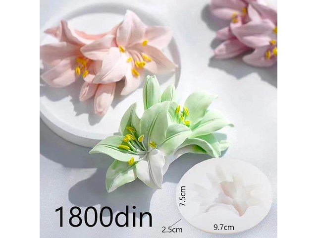 3D cvet silikonski kalup, modla za sapun Ljiljan