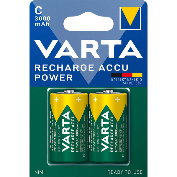 VARTA-56714B Tip C HR14 1,2V 3000mAh, Punjiva NiMH baterija PAK2