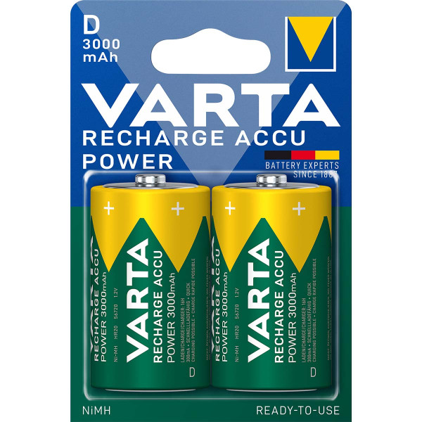 VARTA-56720B Tip D HR20 1,2V 3000mAh, Punjiva NiMH baterija PAK2