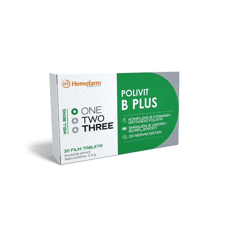 ONE TWO THREE Polivit B Plus 30 Film Tablete