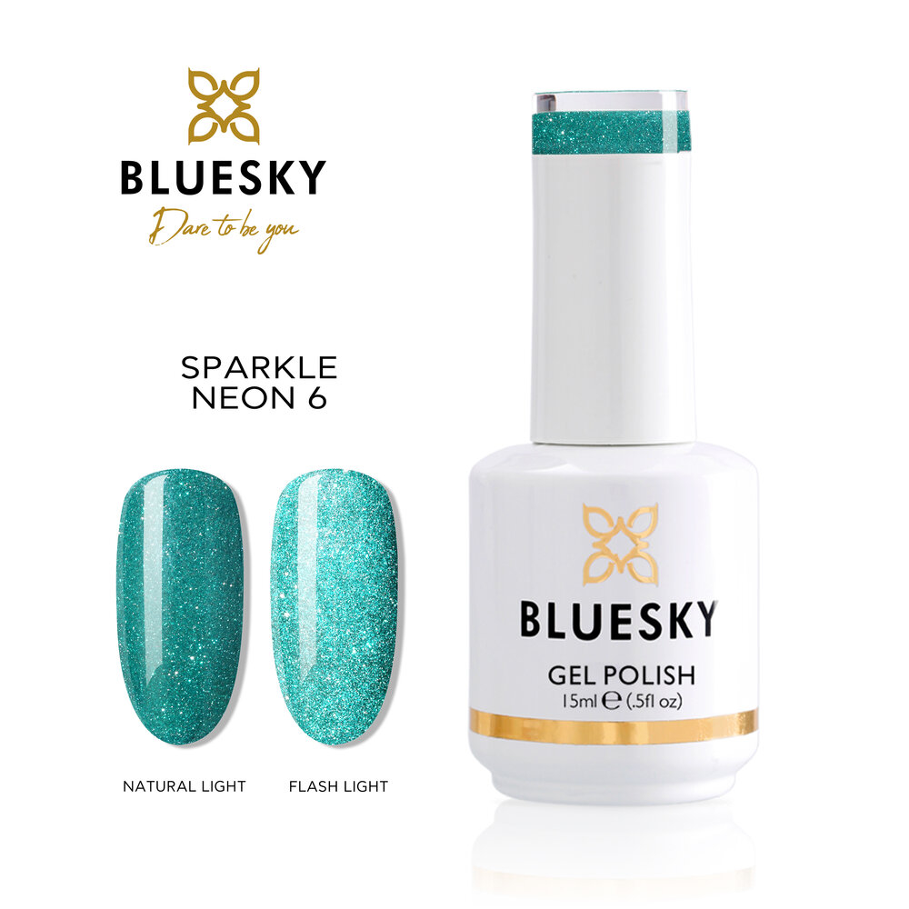 Gel Polish Bluesky 15ML SPARKLE NEON 06