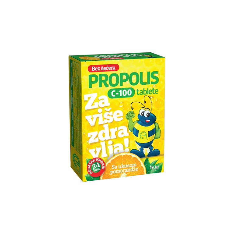 PROPOLIS C-100 bez Šećera 24 Oriblete Tablete za Sisanje