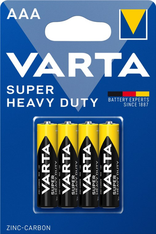 VARTA Superlife AAA 1.5V R03 SUPER HEAVY DUTY, PAK4 CK, Cink-karbon baterije