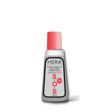 Hera SOS rastvor za dezinfekciju ruku I površina 65ml